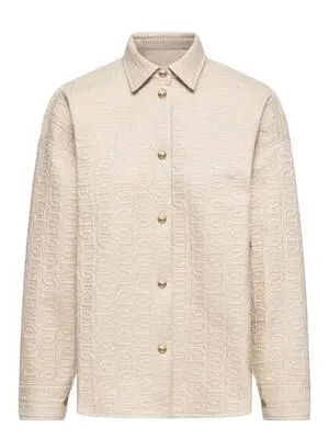 Moncler Chain Quilted Shirt Jacket - Beige