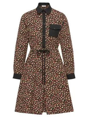 MONCLER Printed Corduroy Dress
