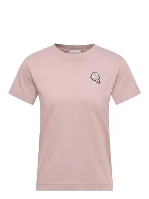 MONCLER MONCLER COLLECTION Cotton T-Shirt With Embroidered Logo Patch