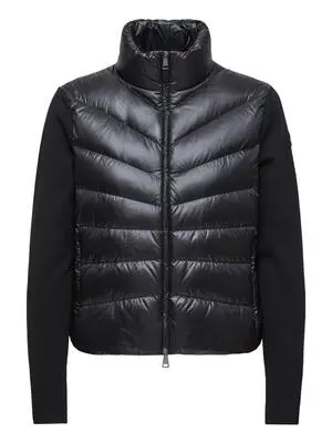 Moncler MONCLER COLLECTION Padded Wool Zip-Up Cardigan Black