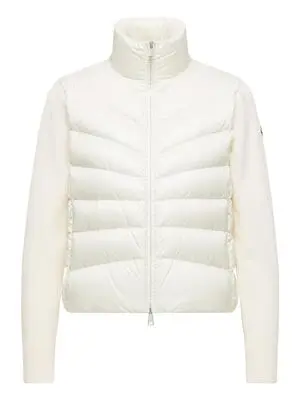 Moncler MONCLER COLLECTION Padded Wool Zip-Up Cardigan White