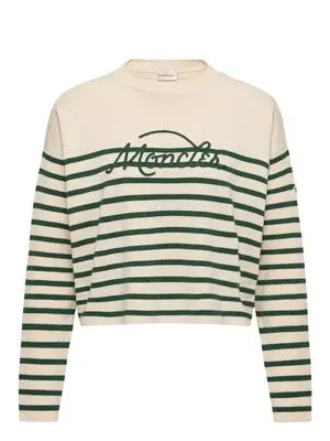 Moncler MONCLER COLLECTION Striped Wool Sweater White