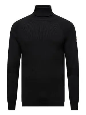 Moncler Wool Blend Turtleneck Sweater - Black
