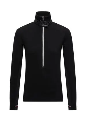 Moncler MONCLER GRENOBLE Half-Zip Fleece Top Black