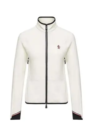 Moncler Fleece Zip-up Sweatshirt - White
