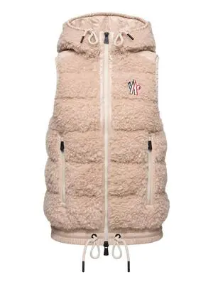 Moncler Teddy Hooded Insulated Vest - Pink