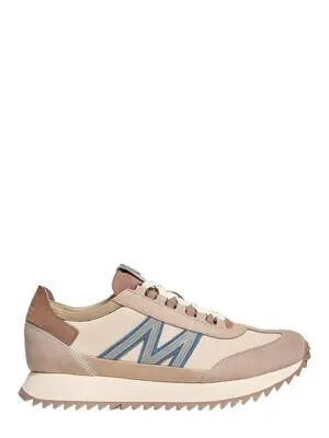 Moncler Pacey2 Suede & Nubuck Sneakers - Beige