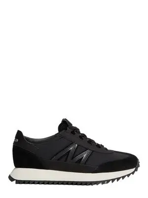 Moncler Pacey2 Suede & Nubuck Sneakers - Black