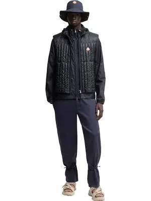 MONCLER X GILGA FARM DESIGNED BY DONALD GLOVER X Gilga Farm Donald Glover Cotton Gabardine Pants - Blue