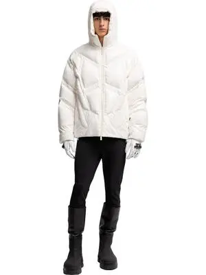 MONCLER X A$AP ROCKY Bahianinha Hooded Short Down Jacket - White