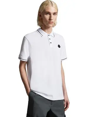 Moncler Logo Patch Polo Shirt - White