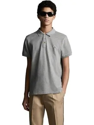 Moncler Logo Patch Polo Shirt - Grey