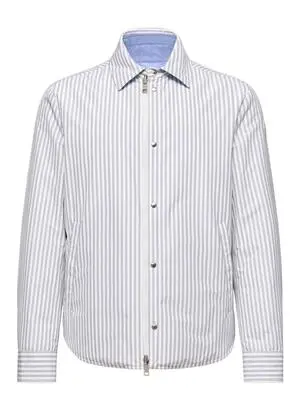 Moncler Crescent Reversible Down Shirt Jacket - White