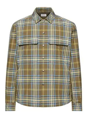 Moncler Monogram Checked Shirt Jacket - Green