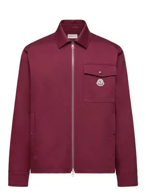 Moncler Cotton Blend Gabardine Shirt Jacket - Red