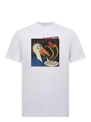 Moncler Space Monduck Cotton T-shirt - White