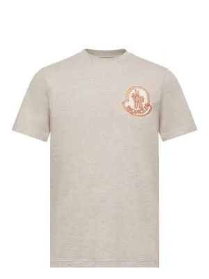 Moncler Logo Cotton T-Shirt Grey