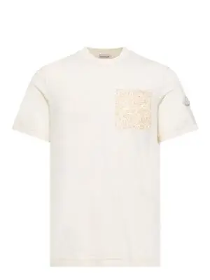 MONCLER Paisley Print Cotton T-Shirt