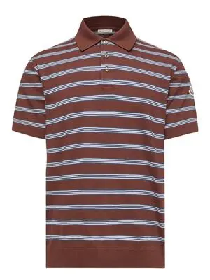 Moncler Striped Cotton Polo Shirt - Multicolor