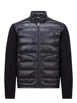 Moncler Padded Wool Zip-up Cardigan - Blue