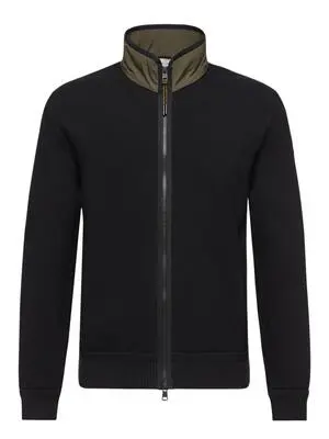 Moncler Zip-up Cotton Cardigan - Black