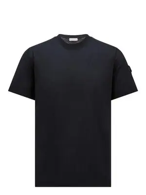 Moncler Silk & Cotton T-Shirt Blue