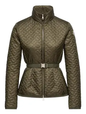 Moncler Geranium Floral-quilted Short Down Jacket - Green