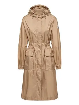 Moncler Hiengos Hooded Long Parka - Beige