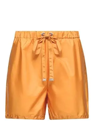 Moncler MONCLER COLLECTION Logo Patch Taffeta Shorts Yellow