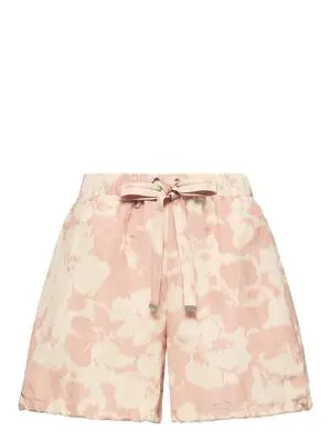 Moncler Floral Print Chiné Shorts - Pink