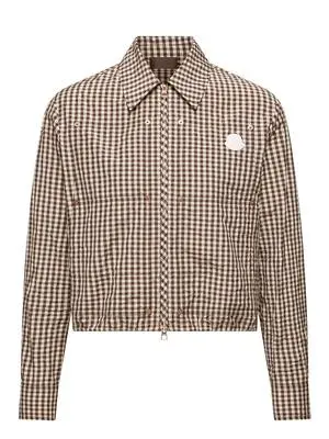 Moncler Checked Cotton Blend Zip-up Shirt - Multicolor