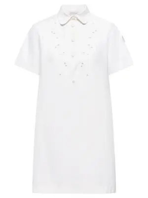 Moncler Embroidered Shirt Dress - White