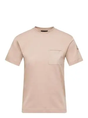 Moncler MONCLER COLLECTION Cotton Jersey T-Shirt With Pleated Pocket Beige
