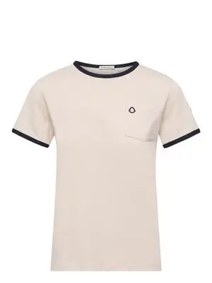 Moncler Embroidered Logo Cotton T-shirt - White