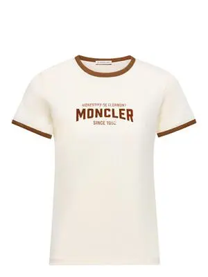 Moncler Flock Logo Jersey T-shirt - White
