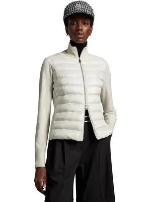Moncler Padded Wool Cardigan - White