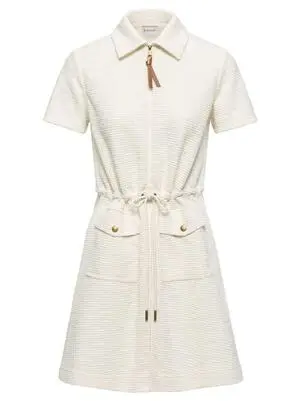 Moncler Bouclé Mini Dress - White