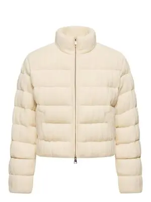 Moncler Wool & Cashmere Blend Padded Cardigan - White