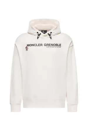 Moncler Logo Cotton Hoodie - Grey