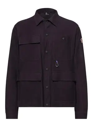 Moncler Cotton Gabardine Shirt Jacket - Blue