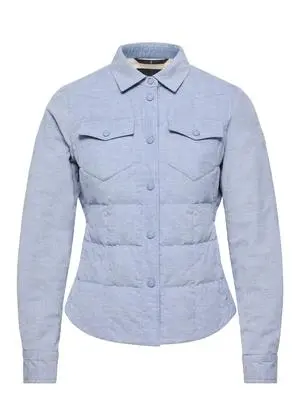 Moncler Nangy Corduroy Down Shirt Jacket - Blue