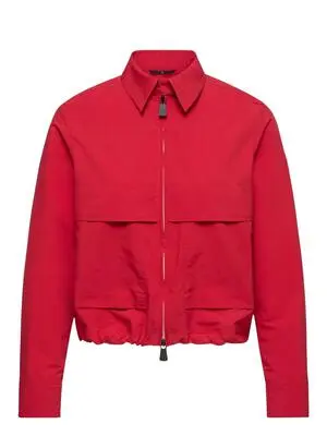 Moncler MONCLER GRENOBLE Technical Froissé Long Sleeve Shirt Red