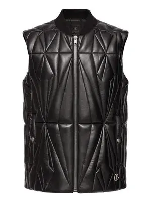 MONCLER + RICK OWENS Moncler + Rick Owens Geocamo Flight Nappa Leather Vest