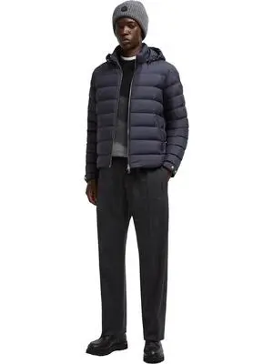 Moncler Arneb Hooded Short Down Jacket - Blue