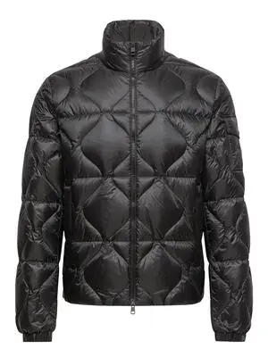 Moncler Asurel Geometric Quilted Short Down Jacket - Black