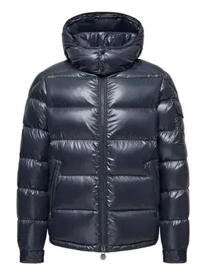 Moncler Moncler Maya Hooded Short Down Jacket Blue