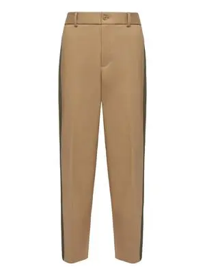 Moncler Tailored Cotton Blend Pants Beige