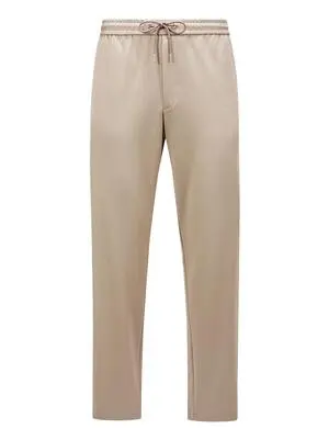 Moncler Logo Jogging Trousers - Beige