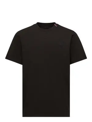 Moncler Logo Cotton T-shirt - Black