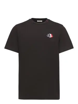 Moncler Logo Cotton T-shirt - Black